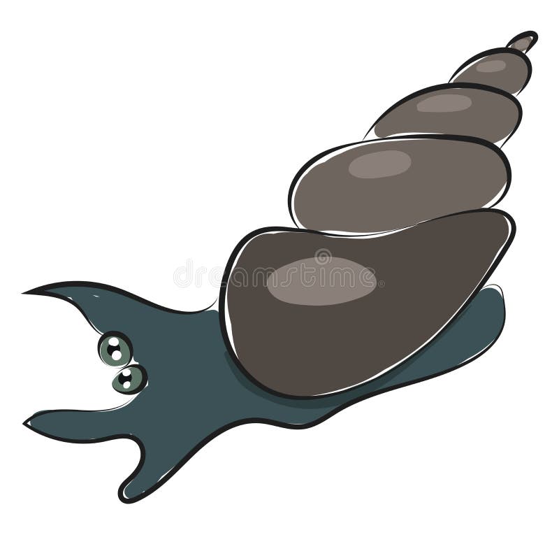 Cartoon Escargot an Edible Snail Vector or Color Illustration Stock ...