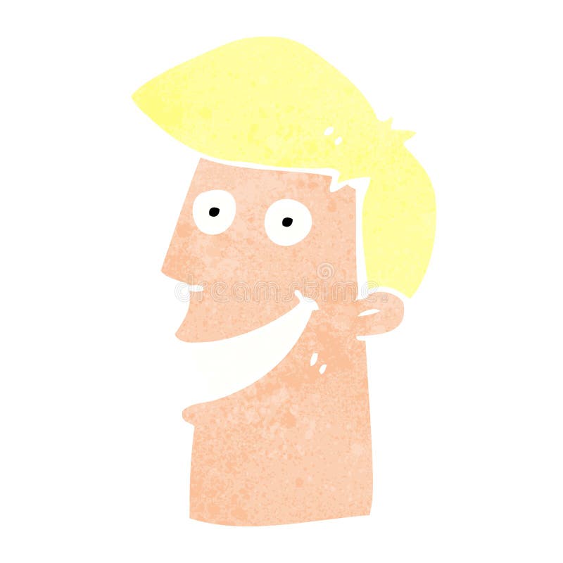 Cartoon grinning man stock illustration. Illustration of head - 38135353
