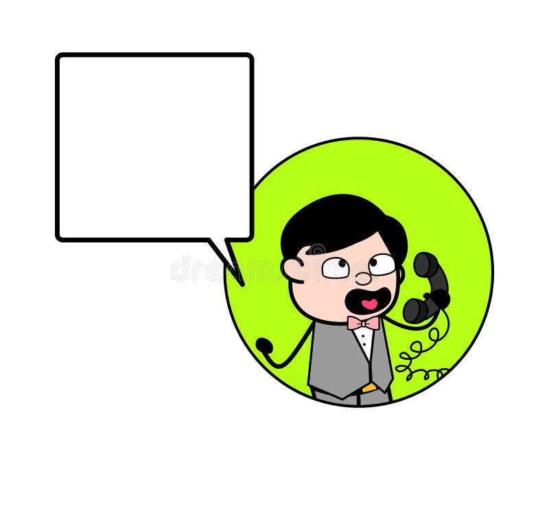 Cartoon Boy Calling on Cell Phone Stock Illustration - Illustration of ...