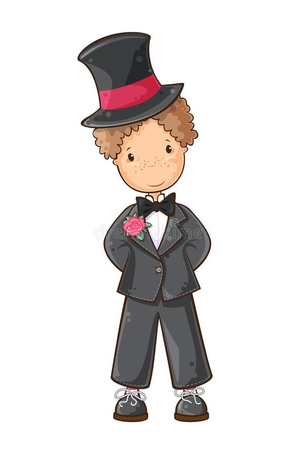 Cartoon groom stock vector. Illustration of celebration - 41681364