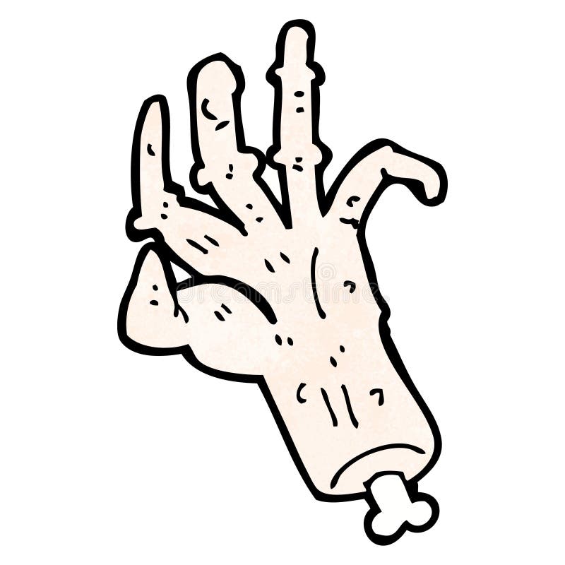 Cartoon gross severed hand stock illustration. Illustration of scary ...