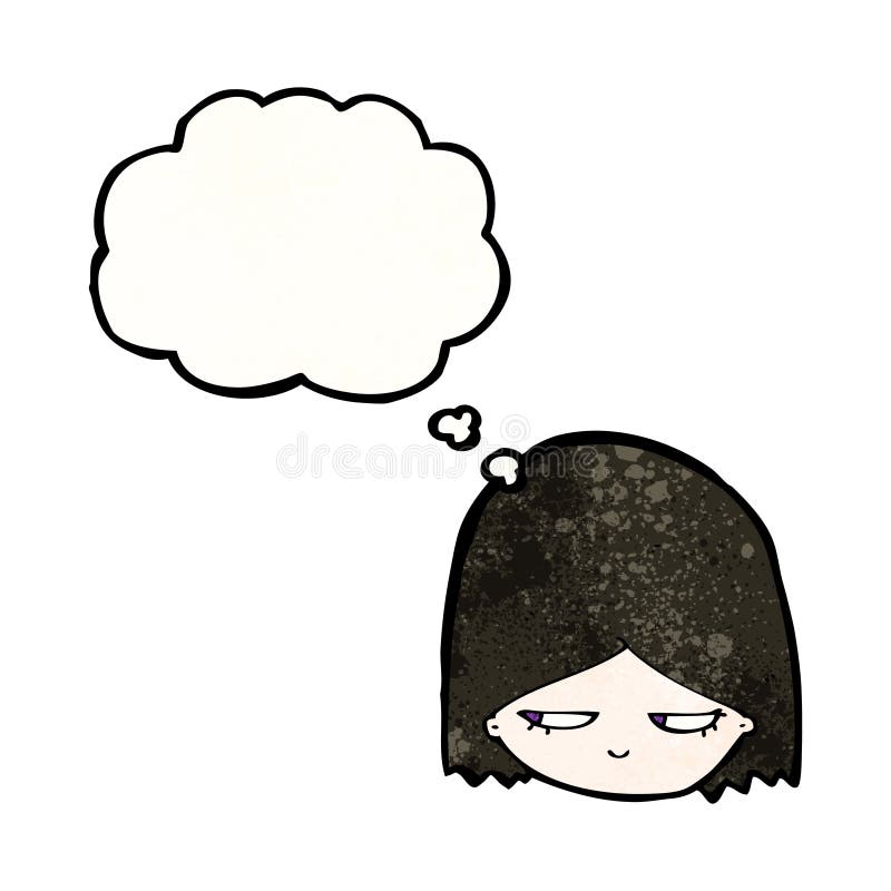 Cartoon grumpy girl stock vector. Illustration of textured - 38044150