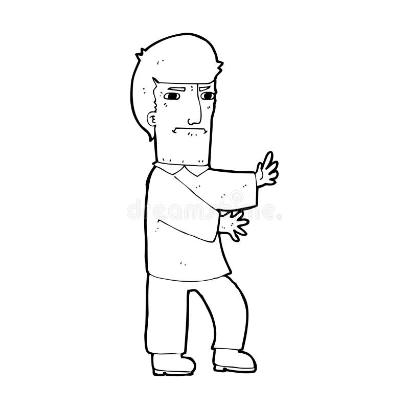 Cartoon grumpy man stock illustration. Illustration of annoyed - 37030199