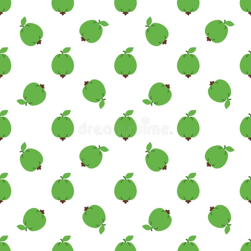 Guava Seamless Pattern Flat Design Vector Illustration Stock Vector ...