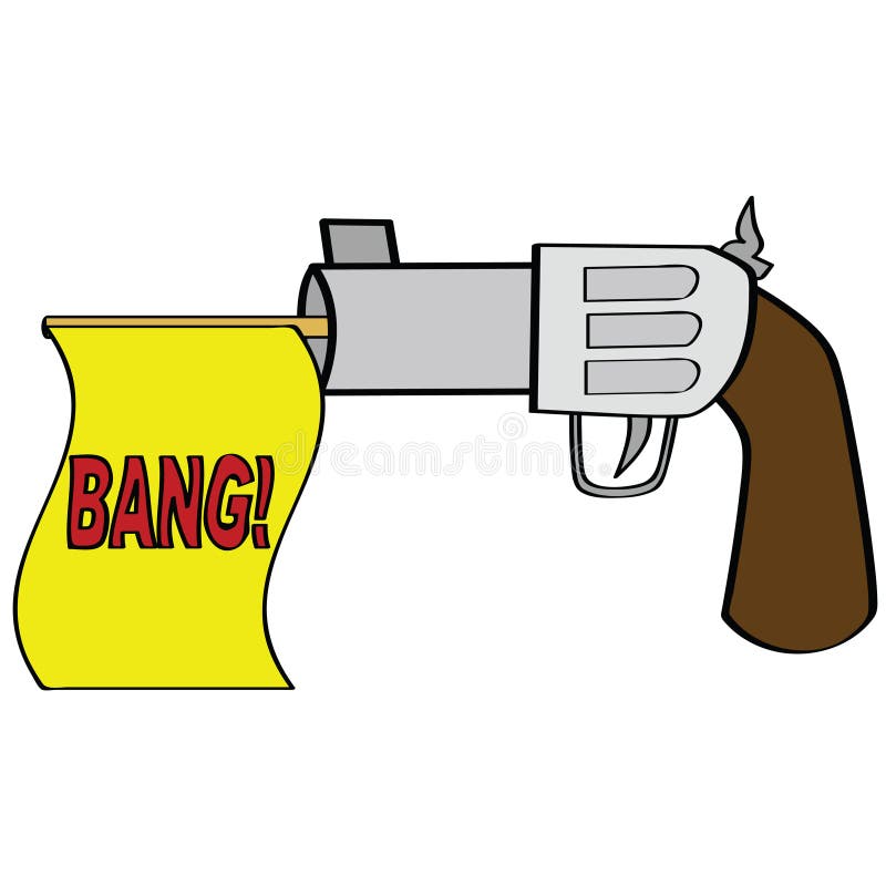 Cartoon gun stock vector. Illustration of graphic, weapon - 10687804
