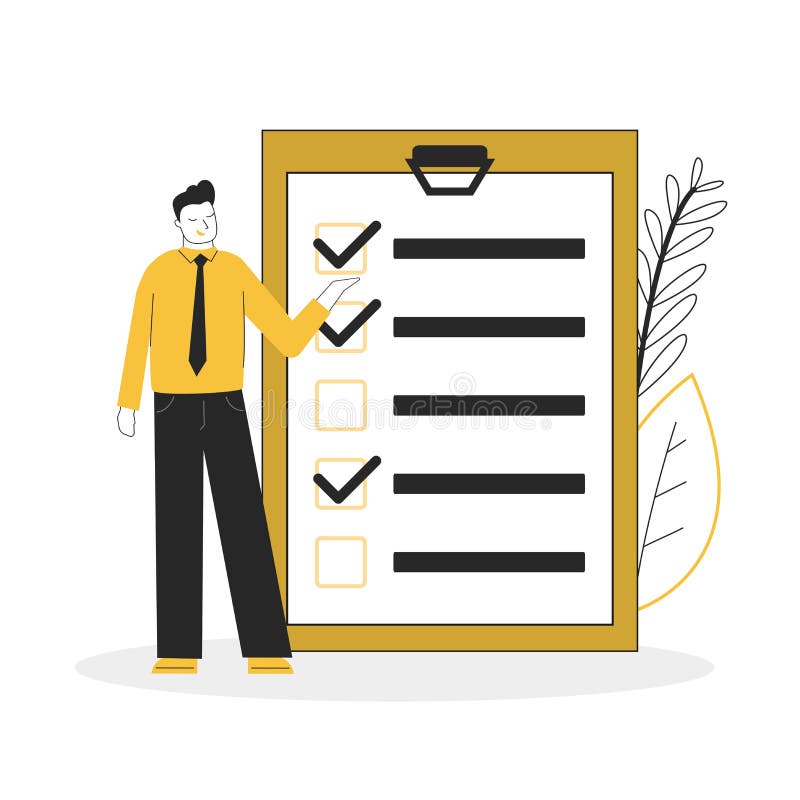 Checklist Guy Stock Illustrations – 1,129 Checklist Guy Stock ...