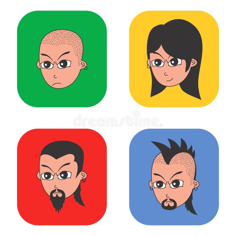 Cartoon guy set stock vector. Illustration of middle - 32448100