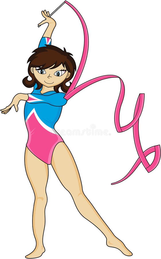 Cartoon Gymnast stock vector. Illustration of gymnast - 95134895