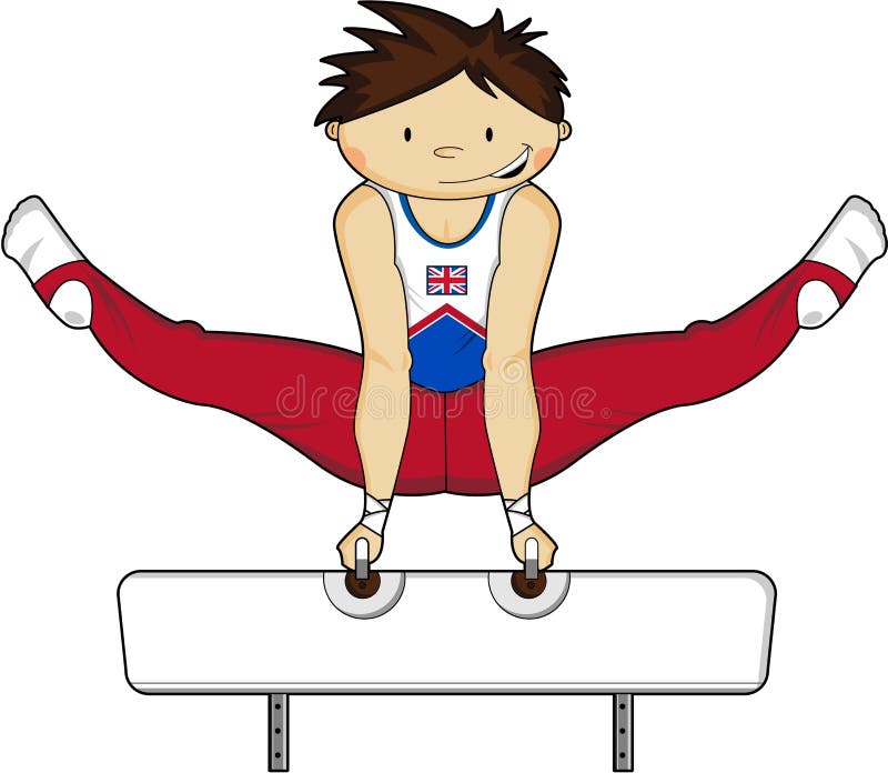 Cartoon Gymnast stock vector. Illustration of sportsperson - 95136311