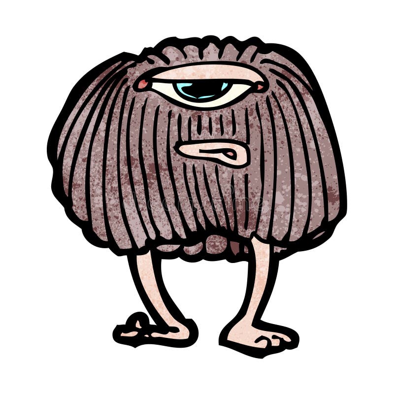 Hairy monster cartoon stock vector. Illustration of quirky - 38023915