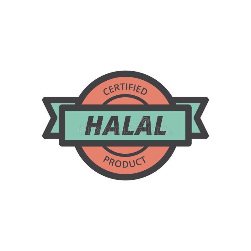 Cartoon halal label stock vector. Illustration of cartoon - 259629437