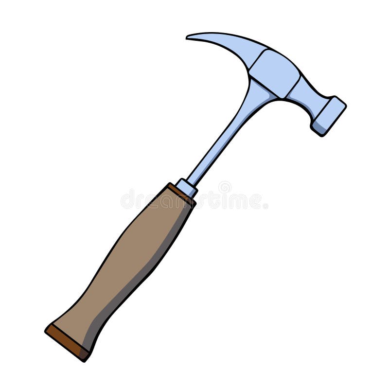 Cartoon Hammer. Vector Illustration Stock Illustration - Illustration ...