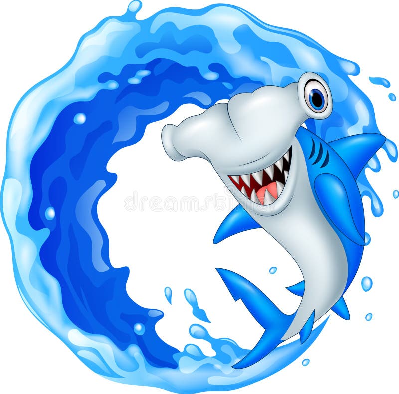 Hammerhead Shark Mascot Character Stock Vector - Illustration of head ...