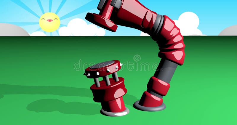 Cartoon Hammers Hitting a Base. Stock Footage - Video of grass, bomb ...