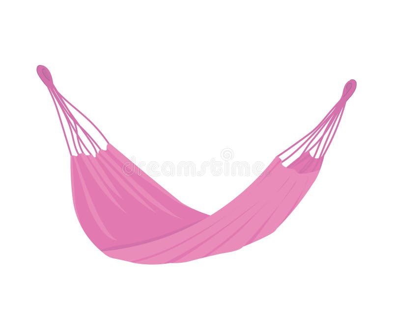 Cartoon Hammock Isolated on White Background Stock Vector ...