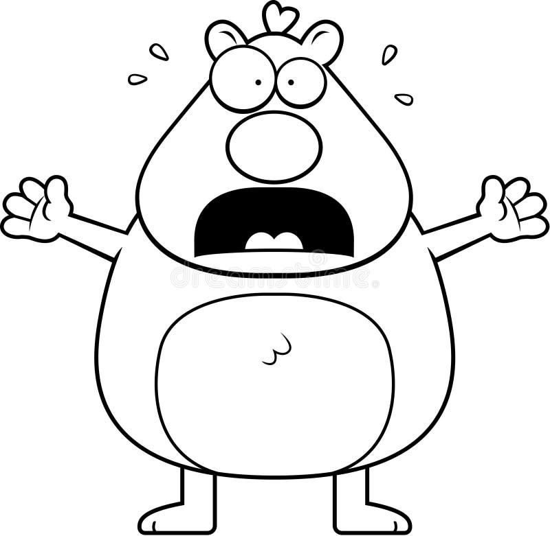 Cartoon Hamster Panicking stock vector. Illustration of frightened ...