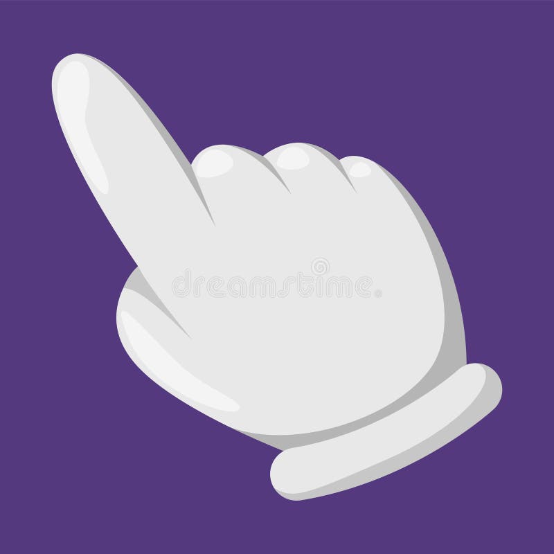 Cartoon Hand Cursor. Vector Illustration of a Hand Palm Stock Vector ...