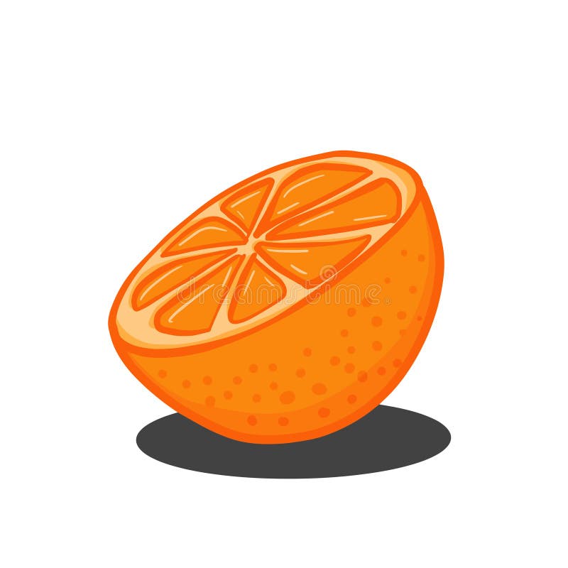 Orange Cartoon Hand Drawing Stock Vector - Illustration of paint ...