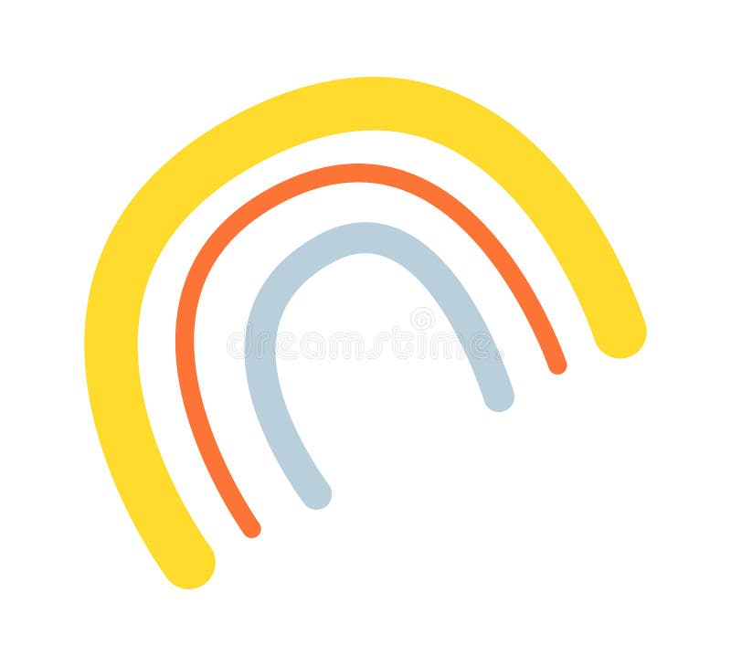 Cartoon Rainbow Icon stock vector. Illustration of element - 283641493