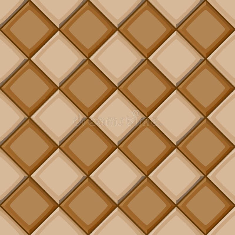 Modern Bathroom With Beige And Brown Tiles Stock Illustration ...