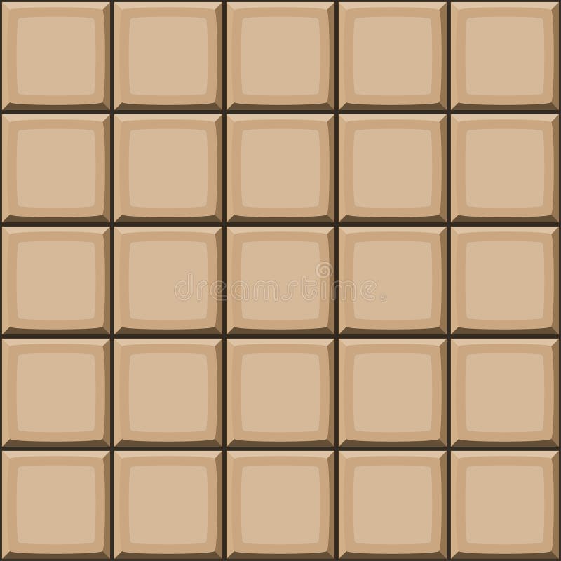 Cartoon Hand Drown Beige Seamless Tiles Texture Stock Vector ...