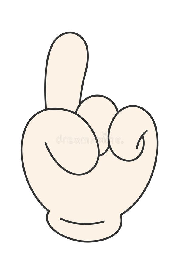 Cartoon Hand with Forefinger Up Stock Vector - Illustration of icon ... Cartoon Hand with Forefinger Up Stock Vector - Illustration of icon ...