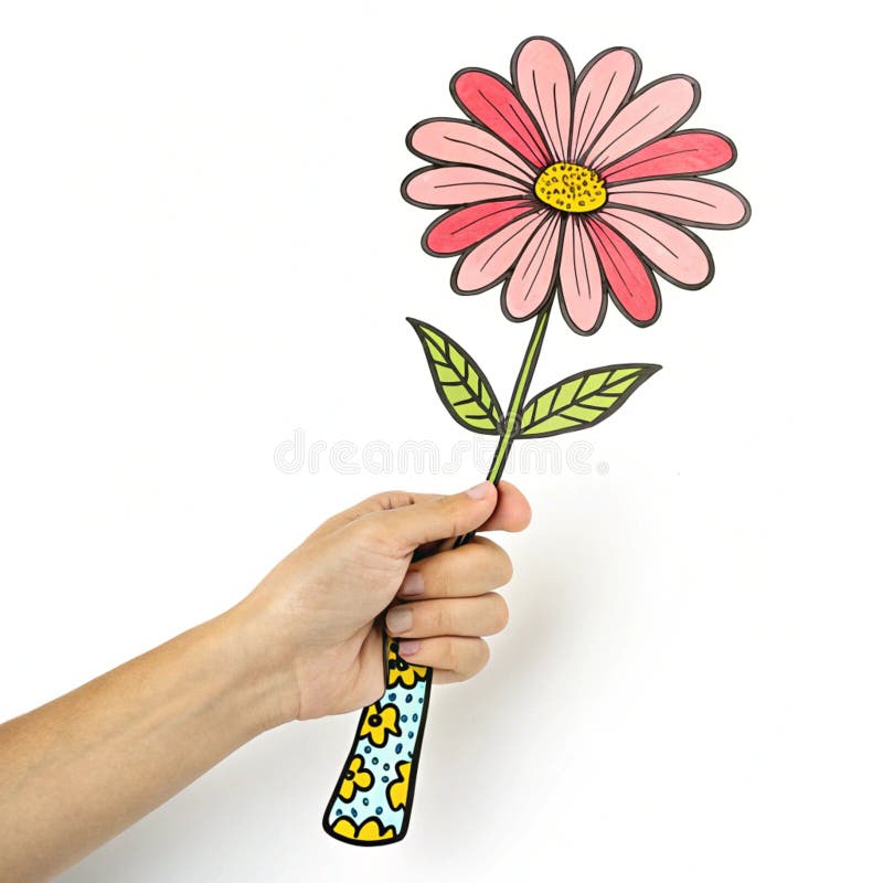 Hand Holding Flower Clipart Hand Giving Flower Stock Vector Images