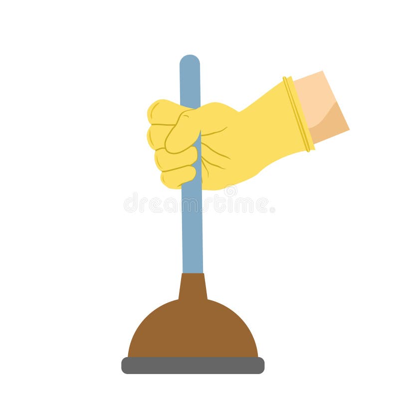 Plunger flat icon stock vector. Illustration of rubber - 79626093