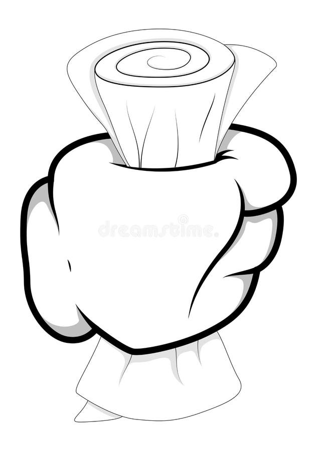 Cartoon Hand - Holding Paper - Vector Illustration Stock Vector ...