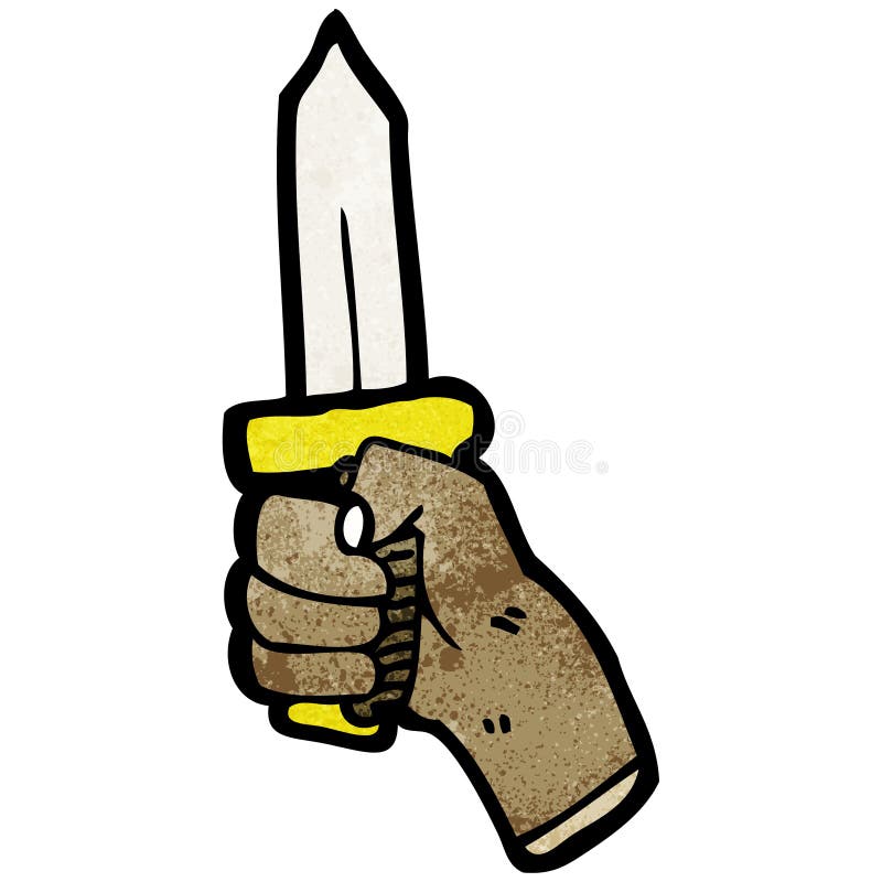 Cartoon Hand with Knife Symbol Stock Vector - Illustration of clip ...