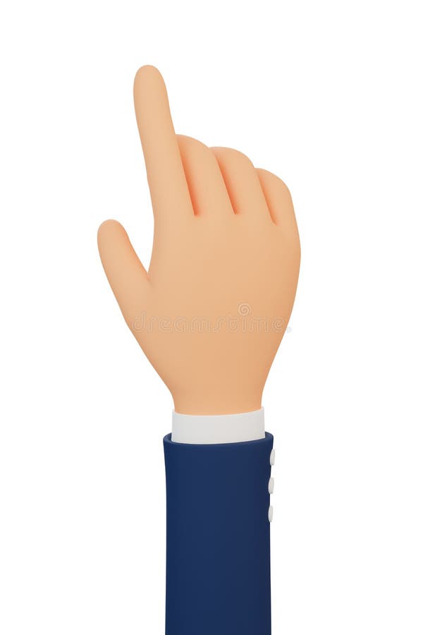 Cartoon Hand Points Finger at Something, Selects or Clicks Stock ...