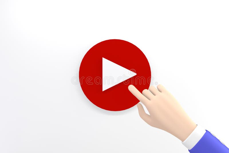 Hand Pressing Play Button Stock Illustrations – 186 Hand Pressing Play ...