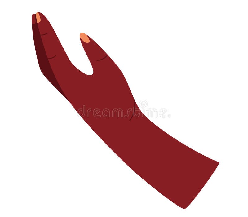 Cartoon Hand Reaching Out, Open Palm Gesture, Isolated on White. Help ...