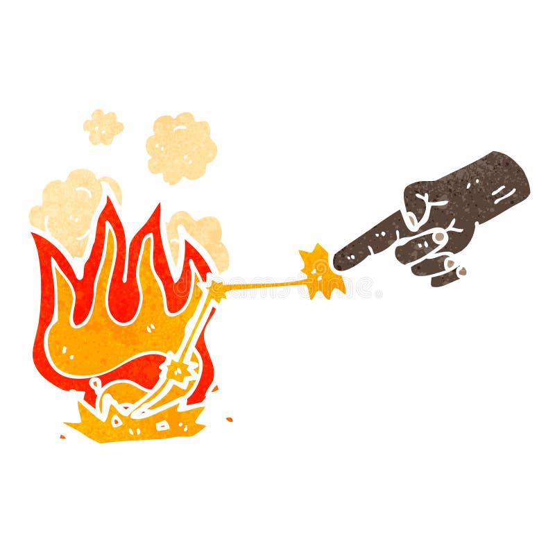 Cartoon Hand Shooting Lightning Stock Vector - Illustration of magic ...