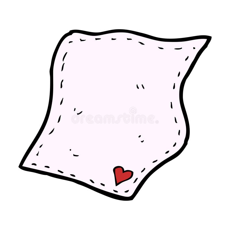 Cartoon handkerchief stock illustration. Illustration of heart - 37010413