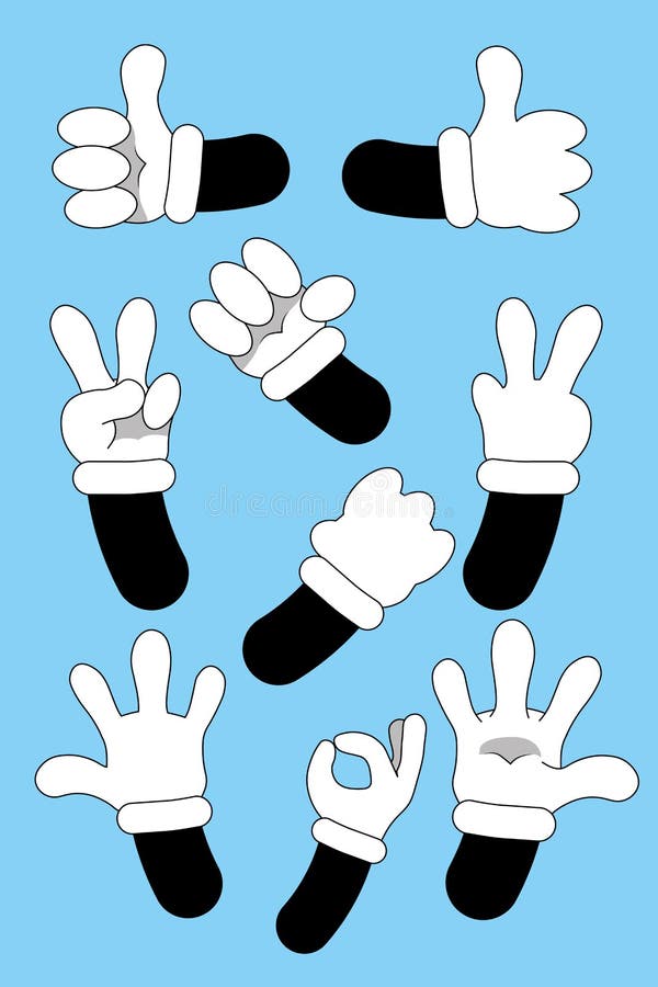 Cartoon hands collection stock vector. Illustration of hello - 186215038