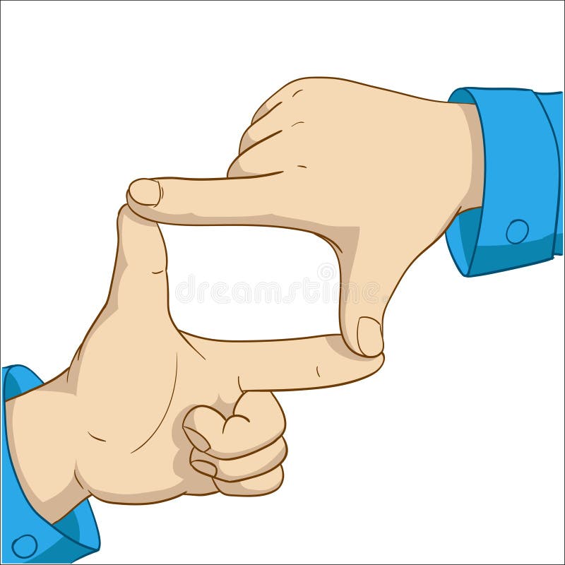 Cartoon hands frame stock vector. Illustration of imagination - 47042888