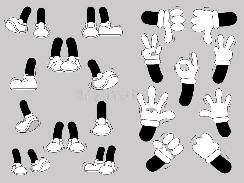 Cartoon hands and legs stock vector. Illustration of draw - 179898904