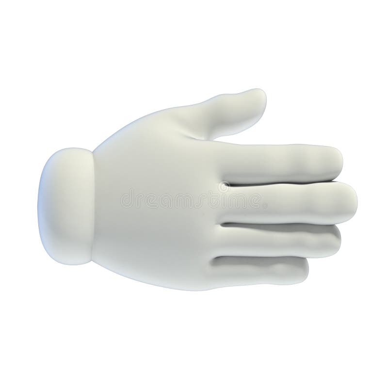 Cartoon Hands Set - Handshake Gesture 3d Rendering Stock Illustration ...