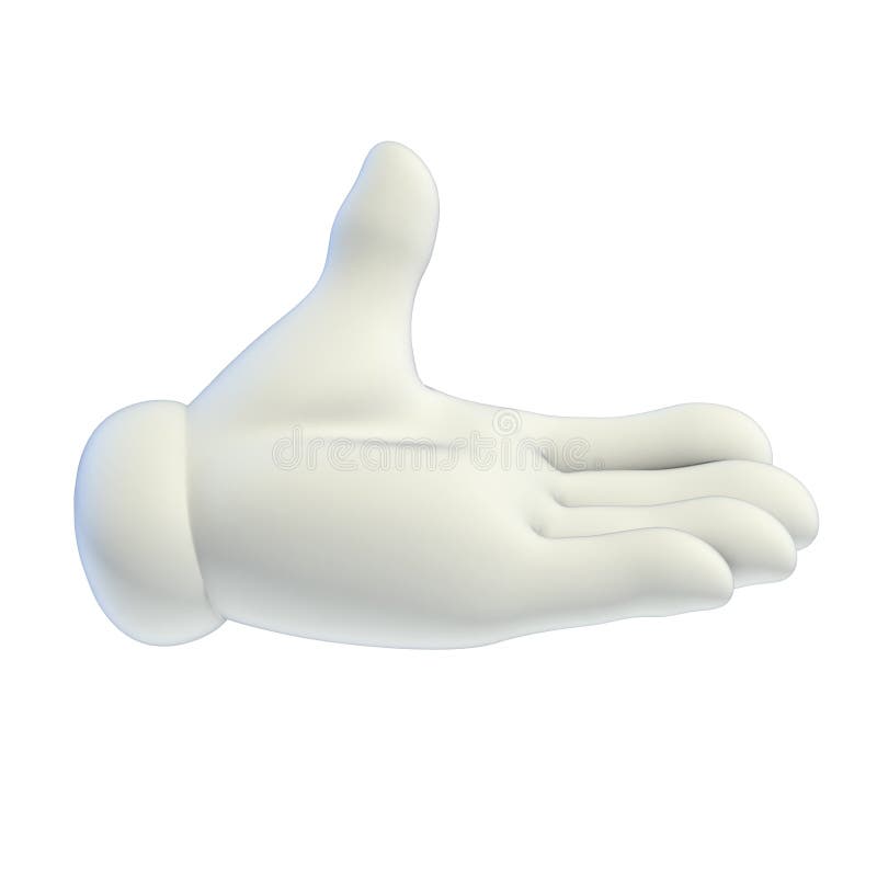 Cartoon Hands Set - Taking or Giving Hand 3d Rendering Stock ...