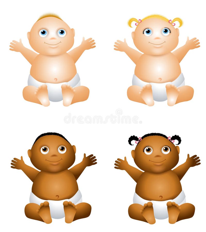 Cartoon Happy Baby stock illustration. Illustration of girl - 7360069
