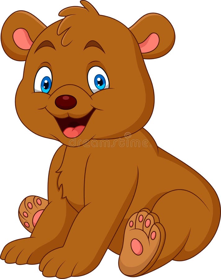 Cartoon happy baby bear stock vector. Illustration of bear - 115751917