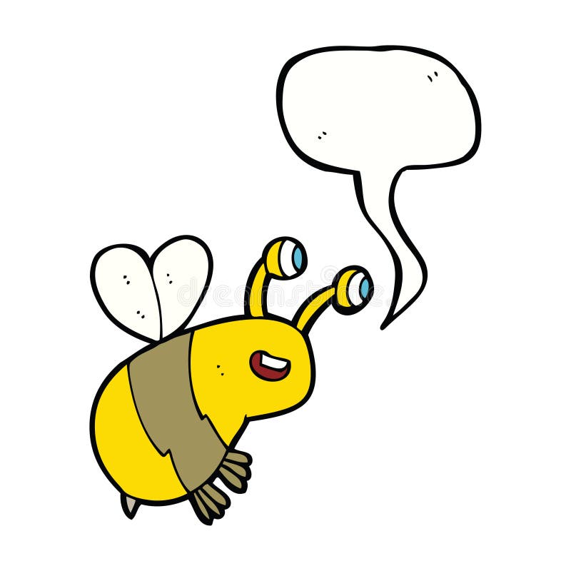 Funny Cartoon Bee Talking Bubble Stock Illustrations – 262 Funny ...