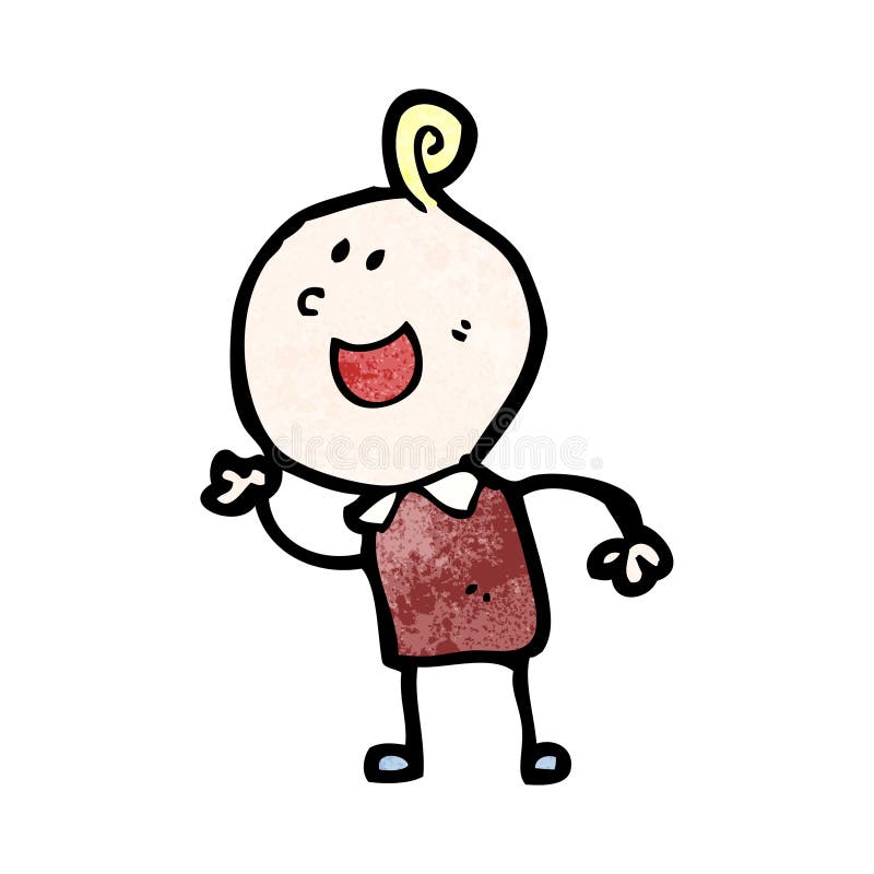 Cartoon Happy Boy Calling Out Stock Vector - Illustration of calling ...