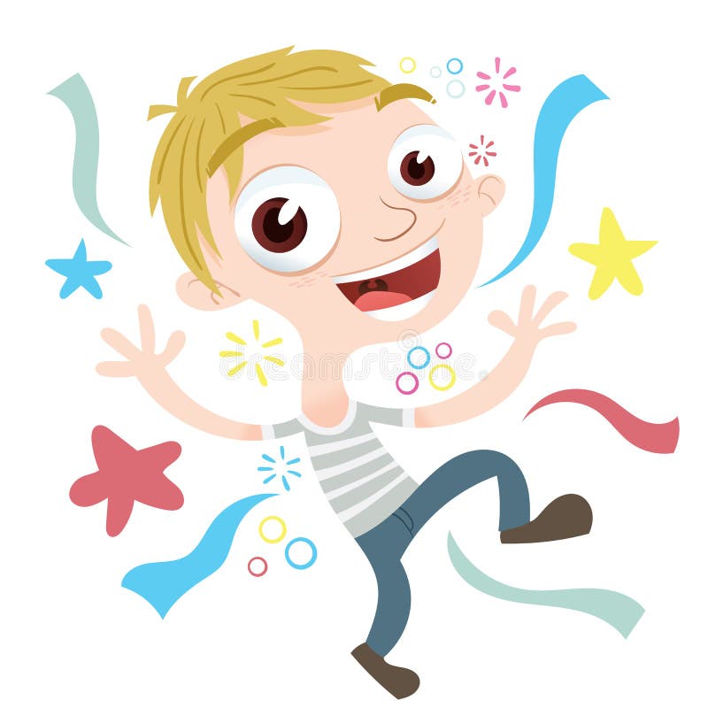 Cartoon happy boy stock vector. Illustration of cartoon - 65591581