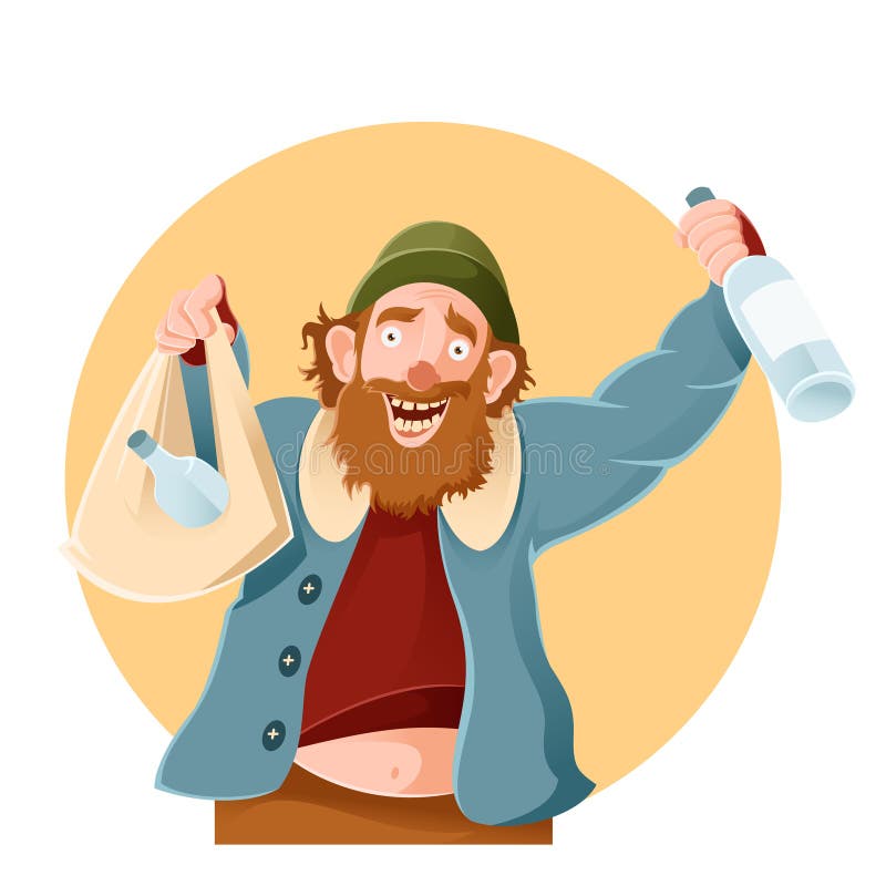 A happy beggar stock vector. Illustration of begging - 39586509