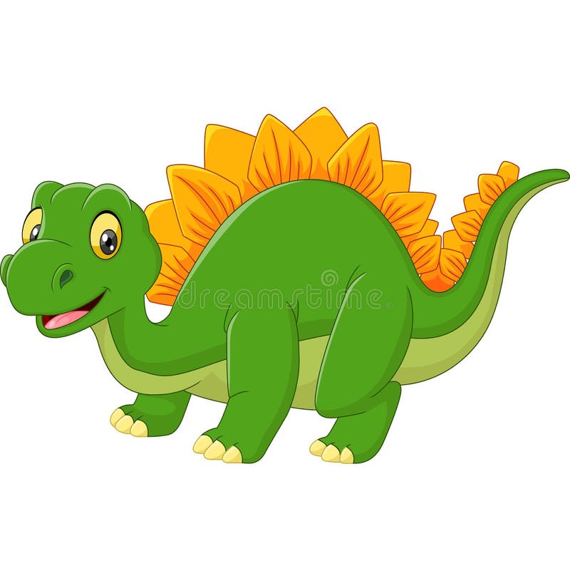 Cartoon happy dinosaur stock vector. Illustration of cute - 72173590