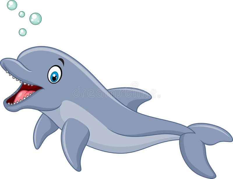 Happy dolphin cartoon stock vector. Illustration of beach - 26990734