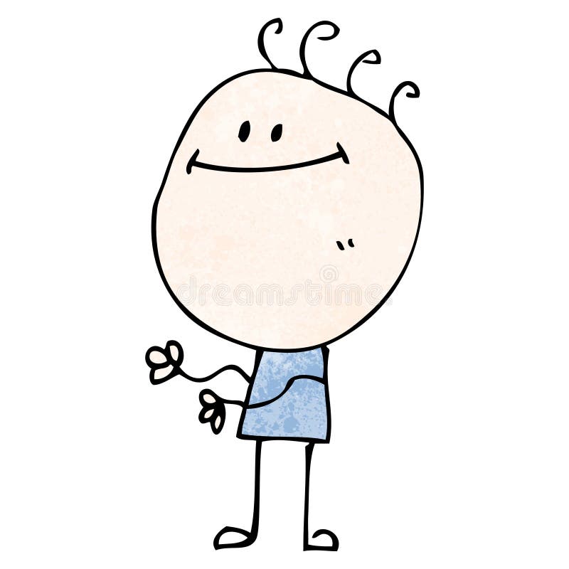 Cartoon happy doodle man stock vector. Illustration of clip - 38065503