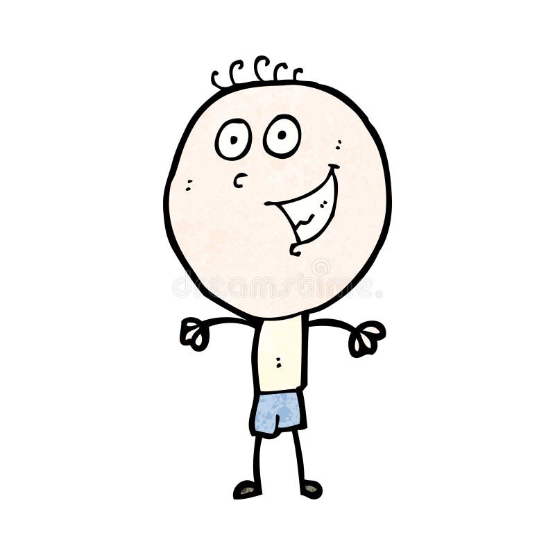 Happy doodle man cartoon stock vector. Illustration of textured - 38043428